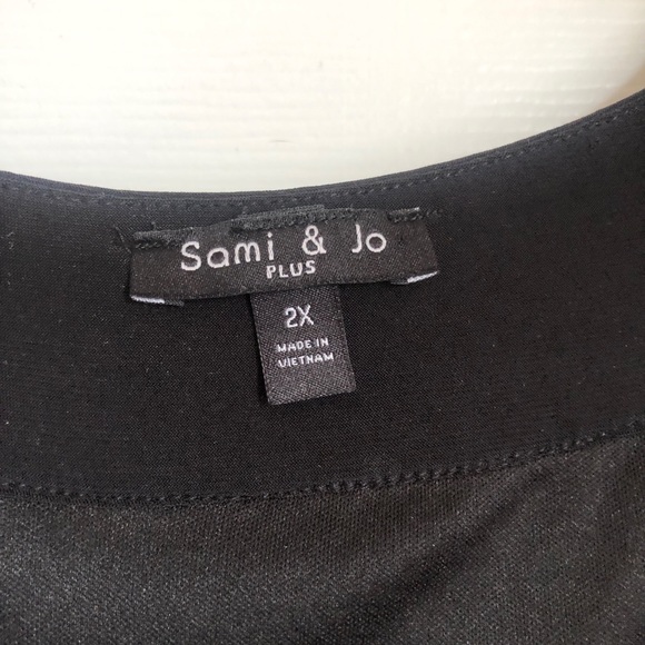 Sami & Jo | Dresses | Samijo Plus Maxi Sun Dress Red Black White Print ...